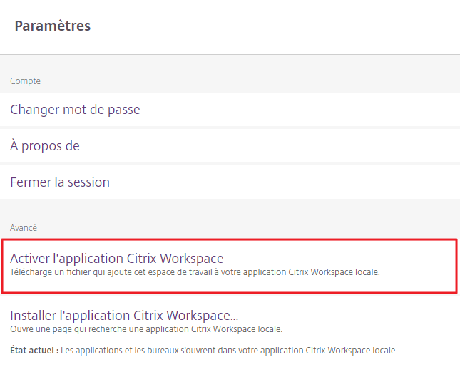 Activation de la fenêtre Citrix et création de raccourci sur le bureau – Winbiz Help Center